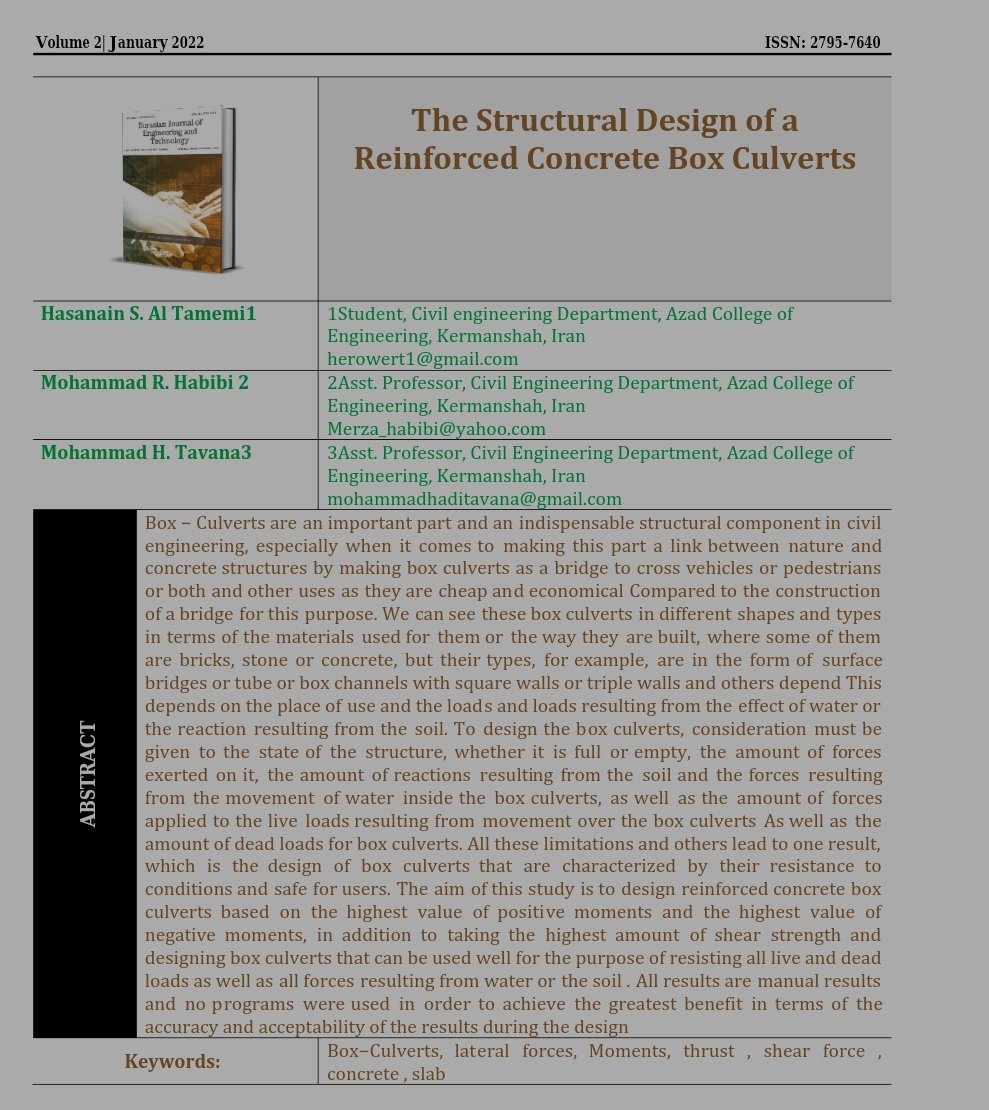 The Structural Design of a Reinforced Concrete Box Culverts - شبكة ...